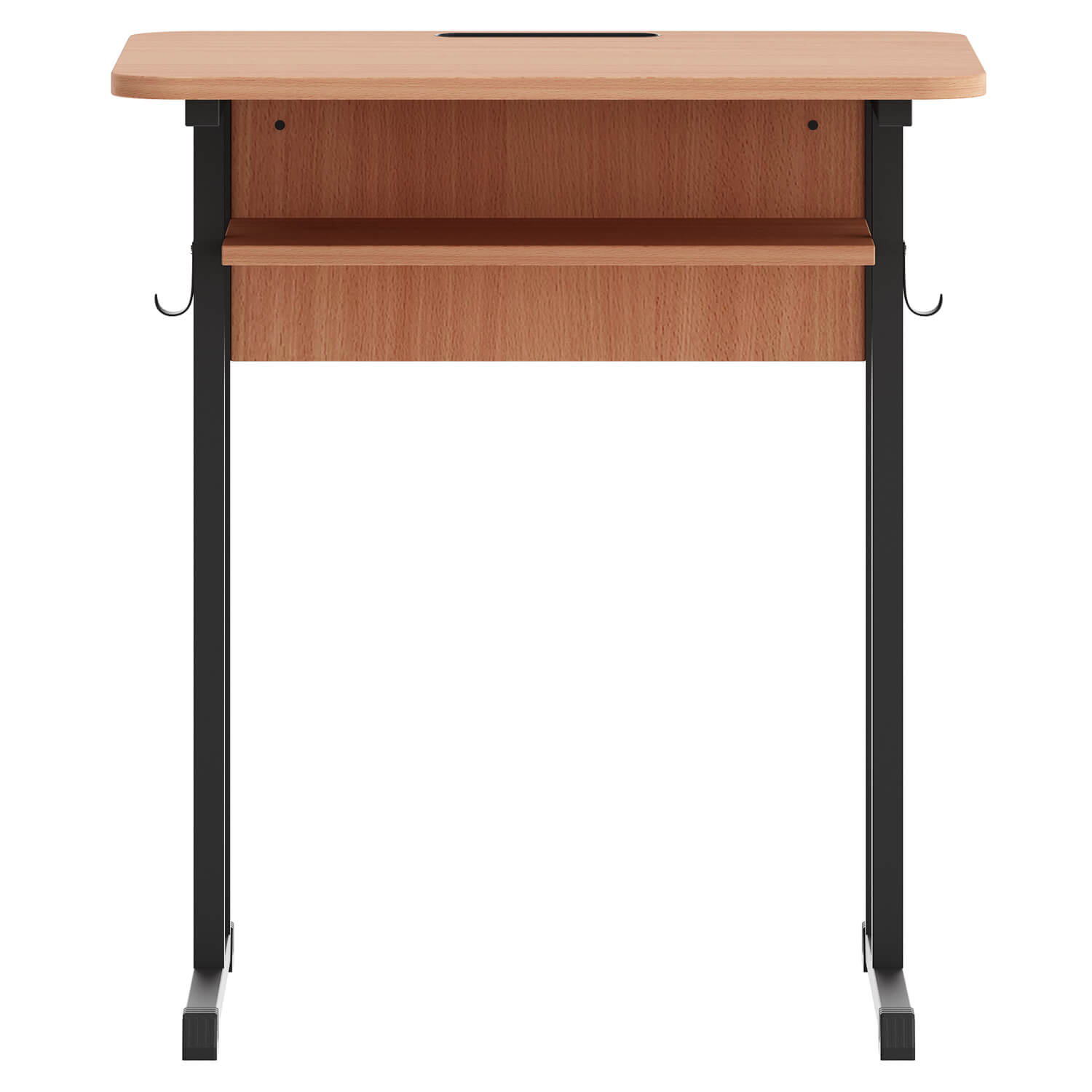 Banca scolara individuala fixa 01, Teava rotunda, Negru | mnx-1953 ...