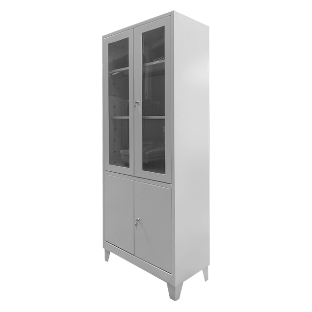 Dulap metalic tip vitrina 4 usi, plexiglas si metal 760x380x1760 | mnx ...